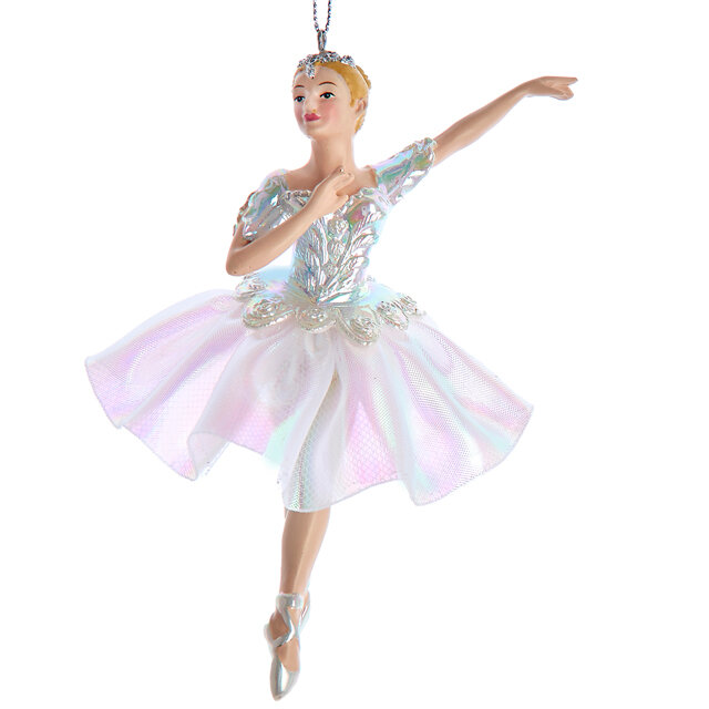 Елочная игрушка Балерина Аделаида - Opalescence 17 см, подвеска, Kurts Adler, E0940-2