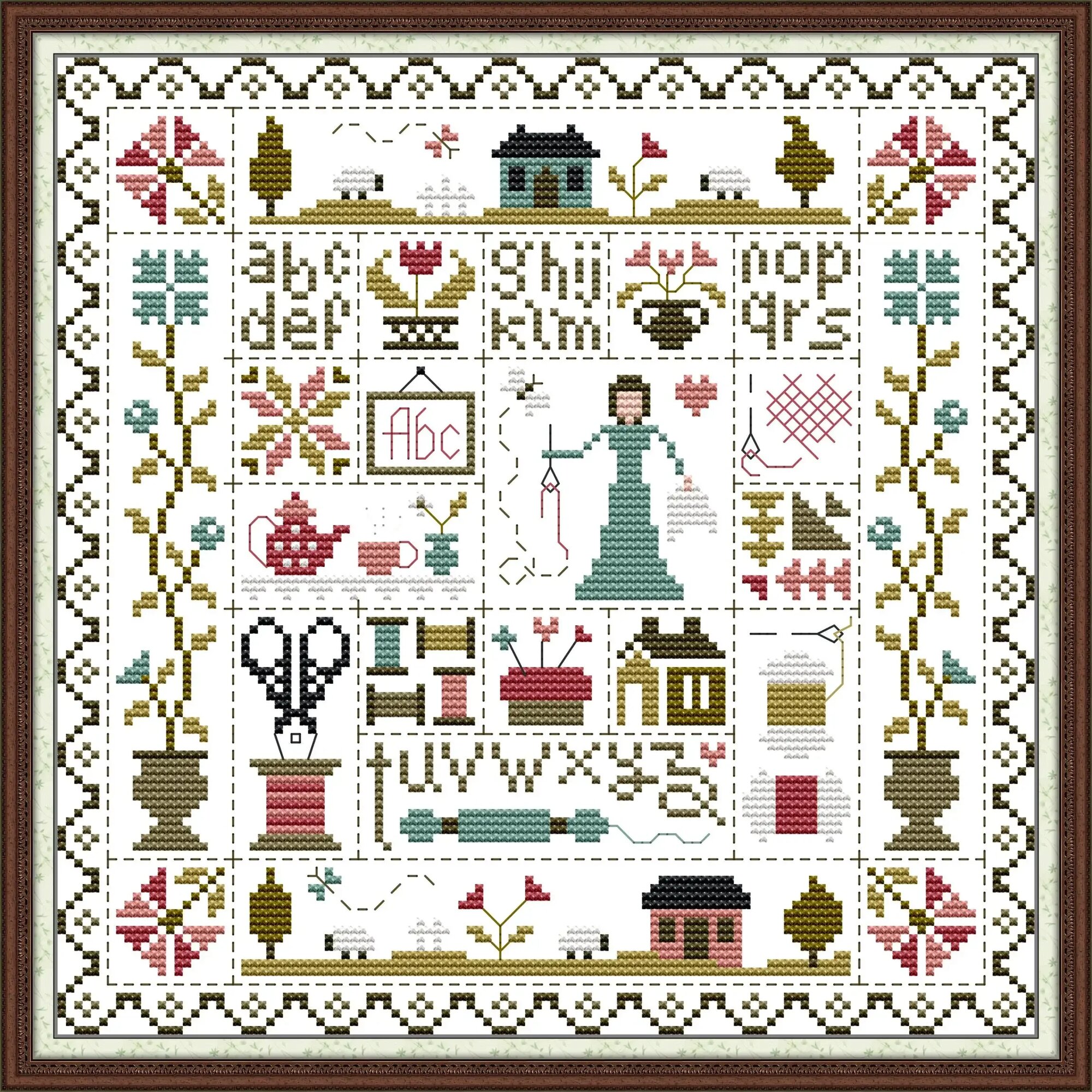 Набор для вышивки крестом Joy Sunday "Мой дом", Aida 14/11CT 16CT HD Printed