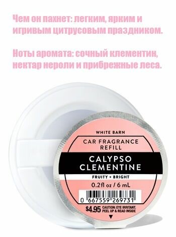 Bath and Body Works рефил для автомобильного ароматизатора Calypso Clementine