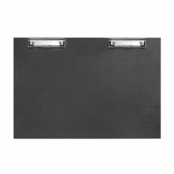 Планшет deVENTE с прижимом А3, Клипборд 2,2 мм горизонтальный, Покрытие пвх, черный (3034805)