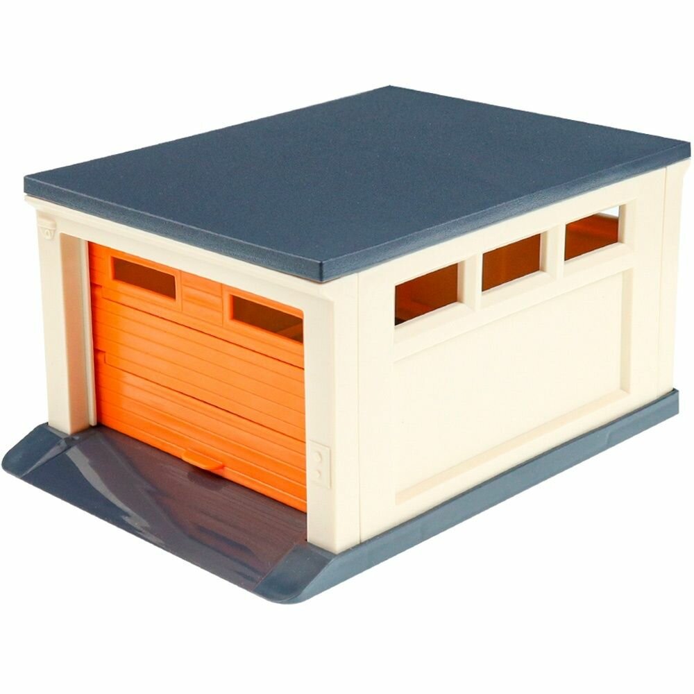 Гараж для машинок Рыжий кот бежевый, оранжевый, серый, пластик (ГИМ-0974)