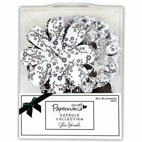 Декоративные элементы docrafts "Крупные цветы", Bexley Black, 32 шт