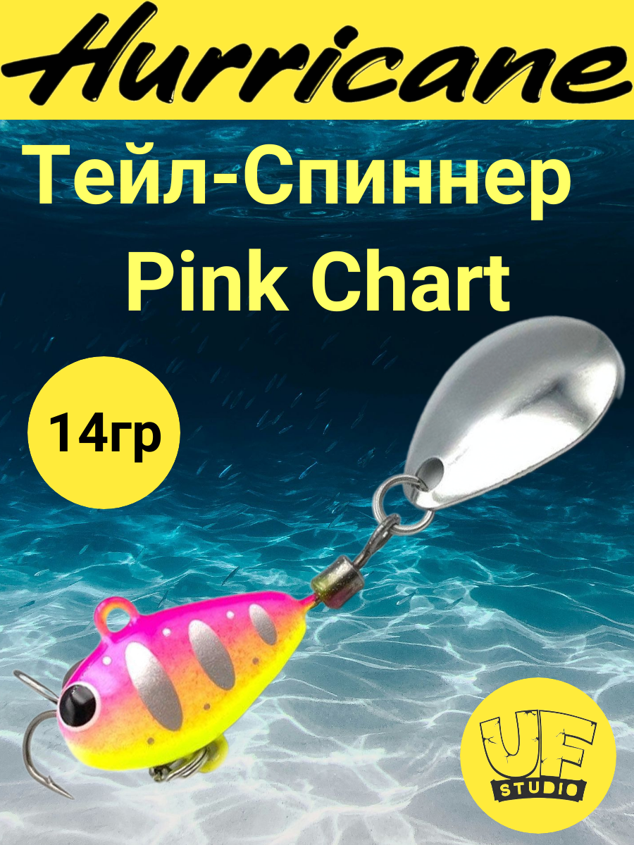 Тейл-Спиннер Uf-Studio HURRICANE Pink Chart 14g