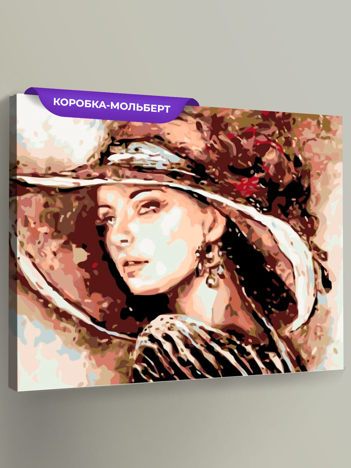 Картина по номерам ЖПН на холсте с подрамником, Раскраска 40х50, Девушка Портрет Женщина Люди