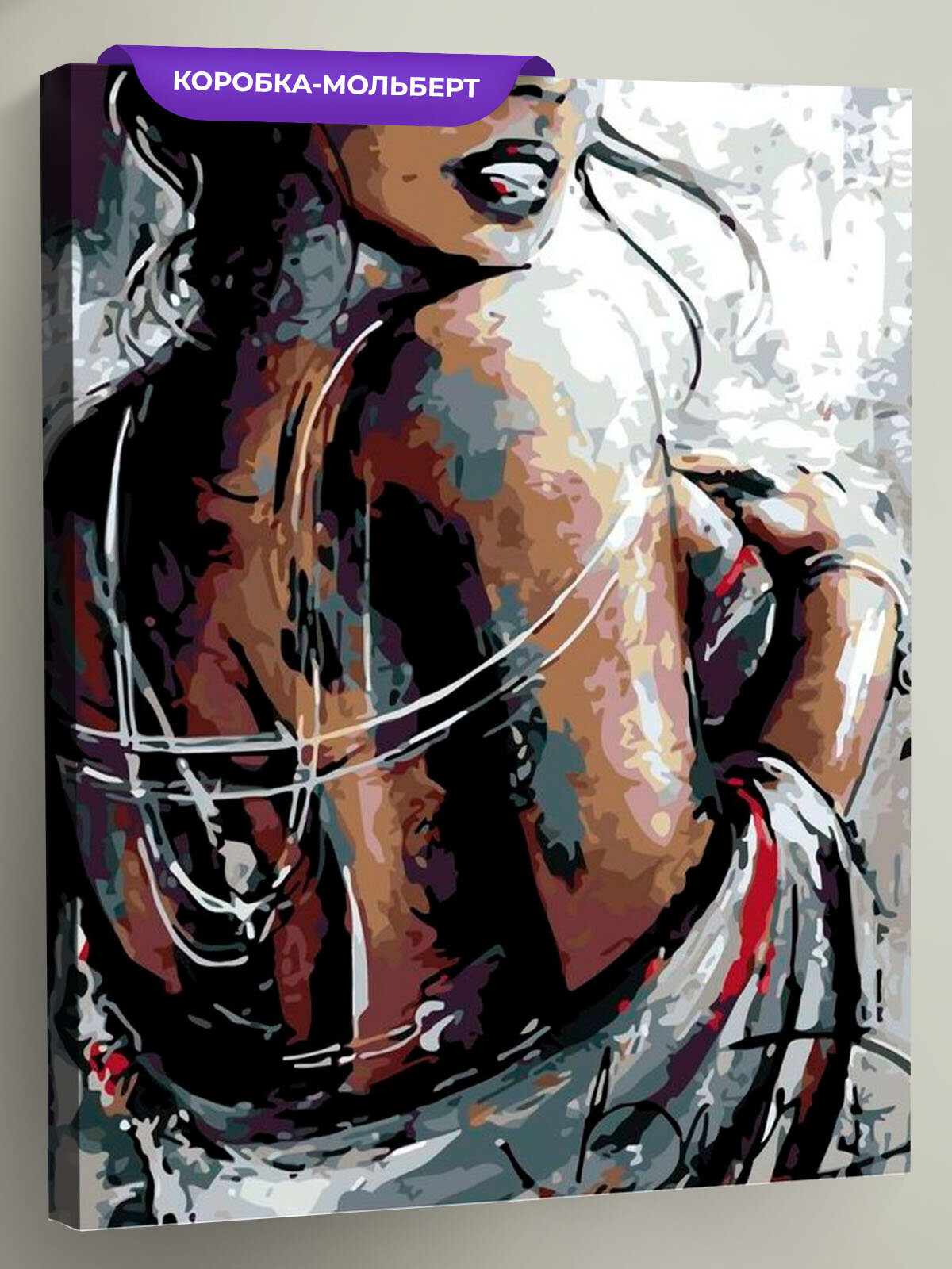 Картина по номерам ЖПН на холсте с подрамником, Раскраска 40х50, Девушка Портрет Женщина Люди