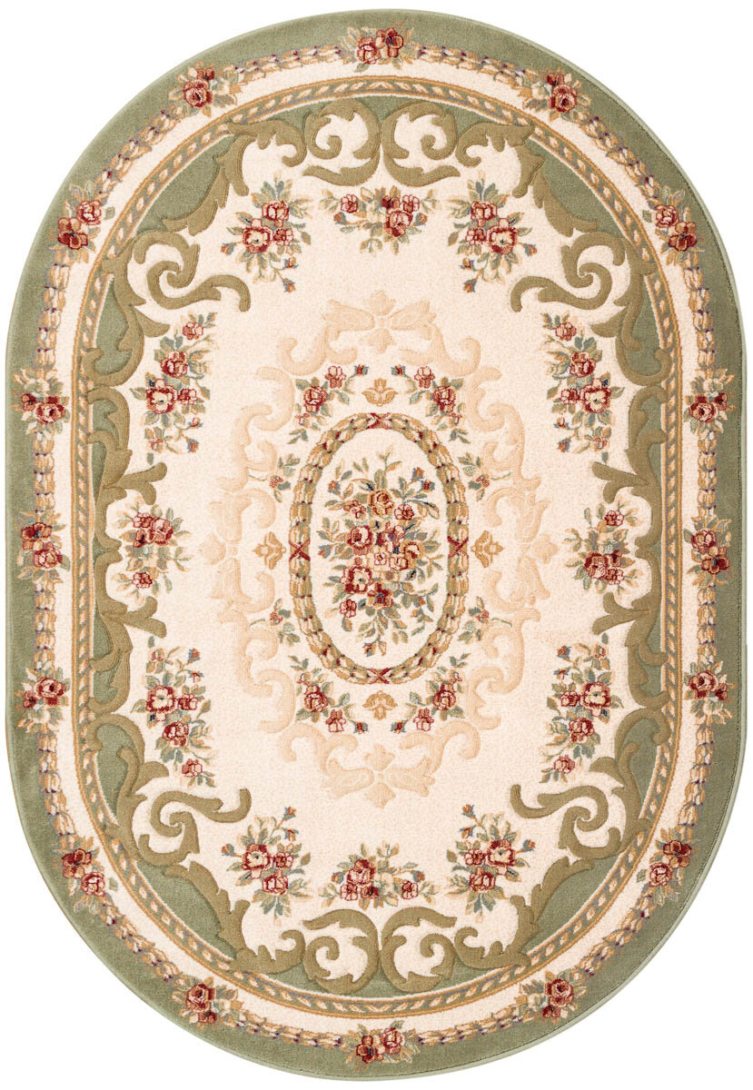 Молдавский ковер шерстяной 60*110 см Louvre 8504-51028 овал
