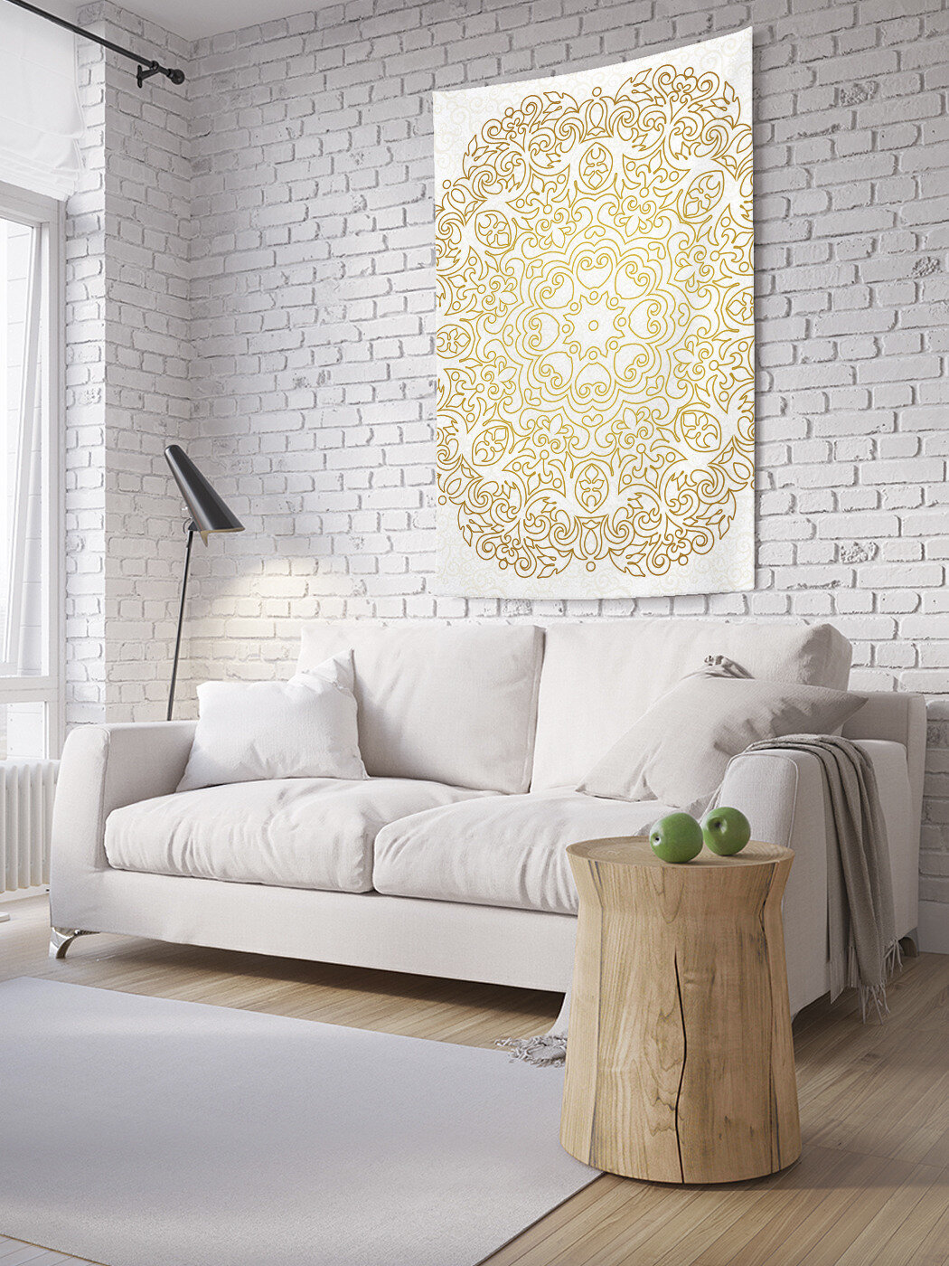 Вертикальное фотопанно на стену JoyArty "Индийские ажуры", из ткани, 150х200 см