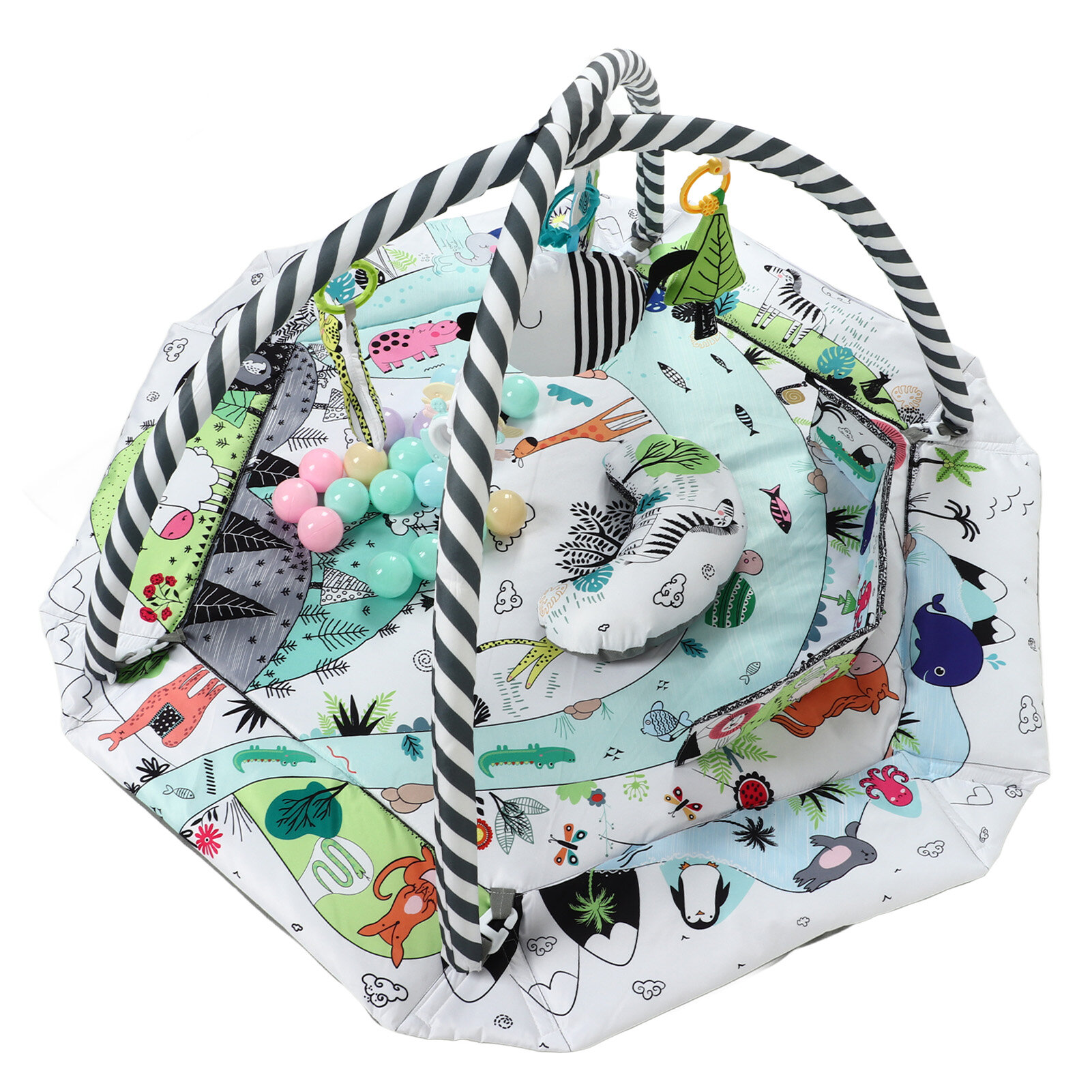 Детский игровой коврик, многофункциональный, для раннего развития сенсорных навыков, игровой коврик-гимнастика для пола BB037