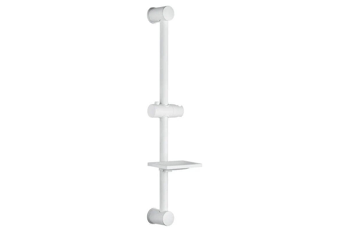 Melodia della vita стойка для душа LUXE Ringo d25, L620 c мыльницей белая MKP25001Cwt 22389