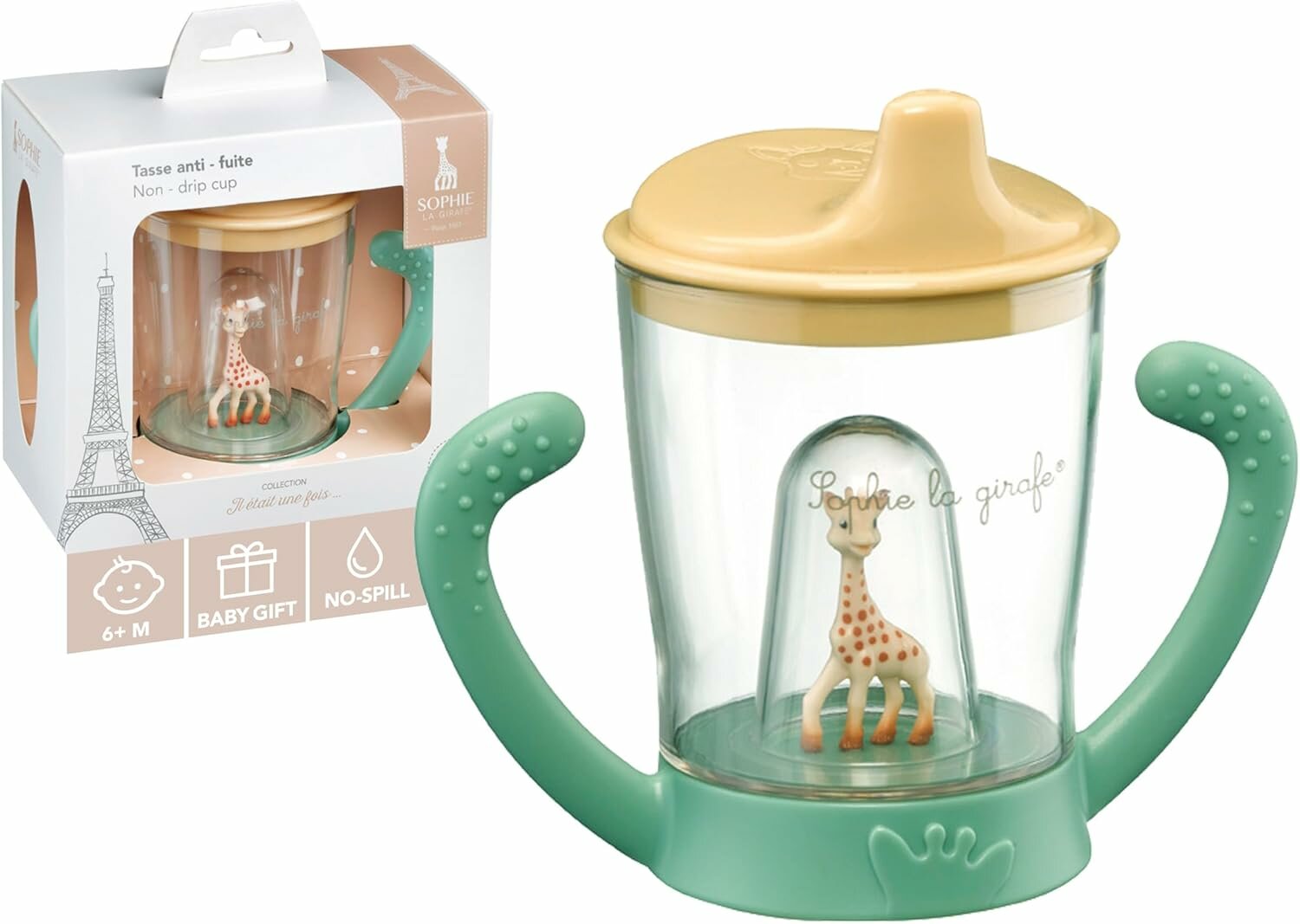 Поильник детский Sophie la girafe - Пластиковая герметичная кружка поильник Жираф Софи 180 мл - 010409