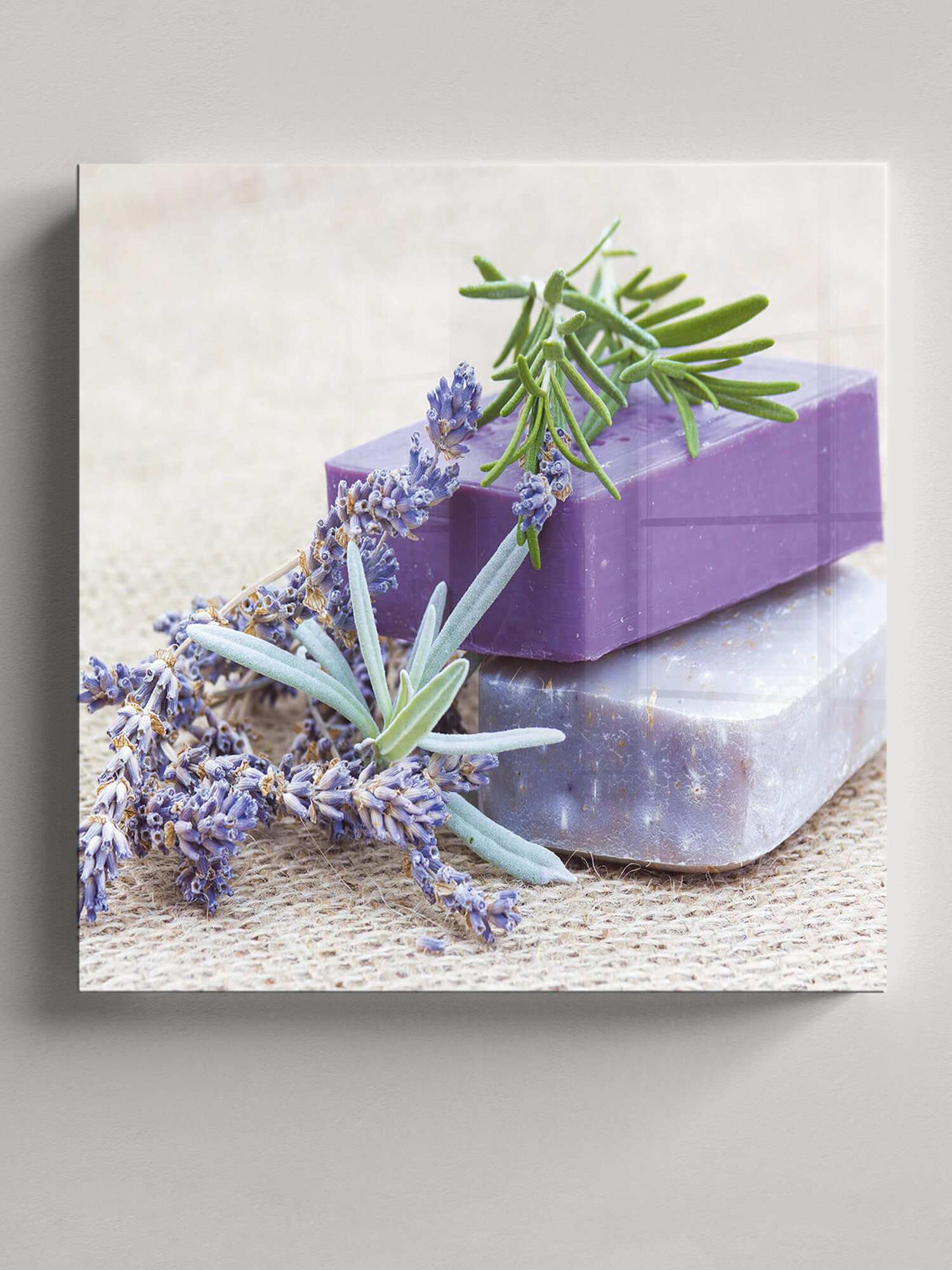 Картина Postermarket "Лавандовое мыло", на стекле 30 x 30 см,