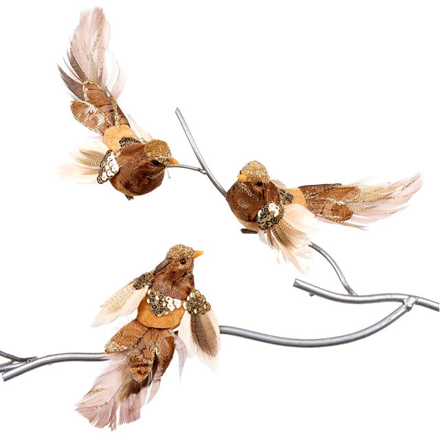 Ёлочное украшение Птичка Стамбулина 17 см, клипса, Goodwill, MC39956