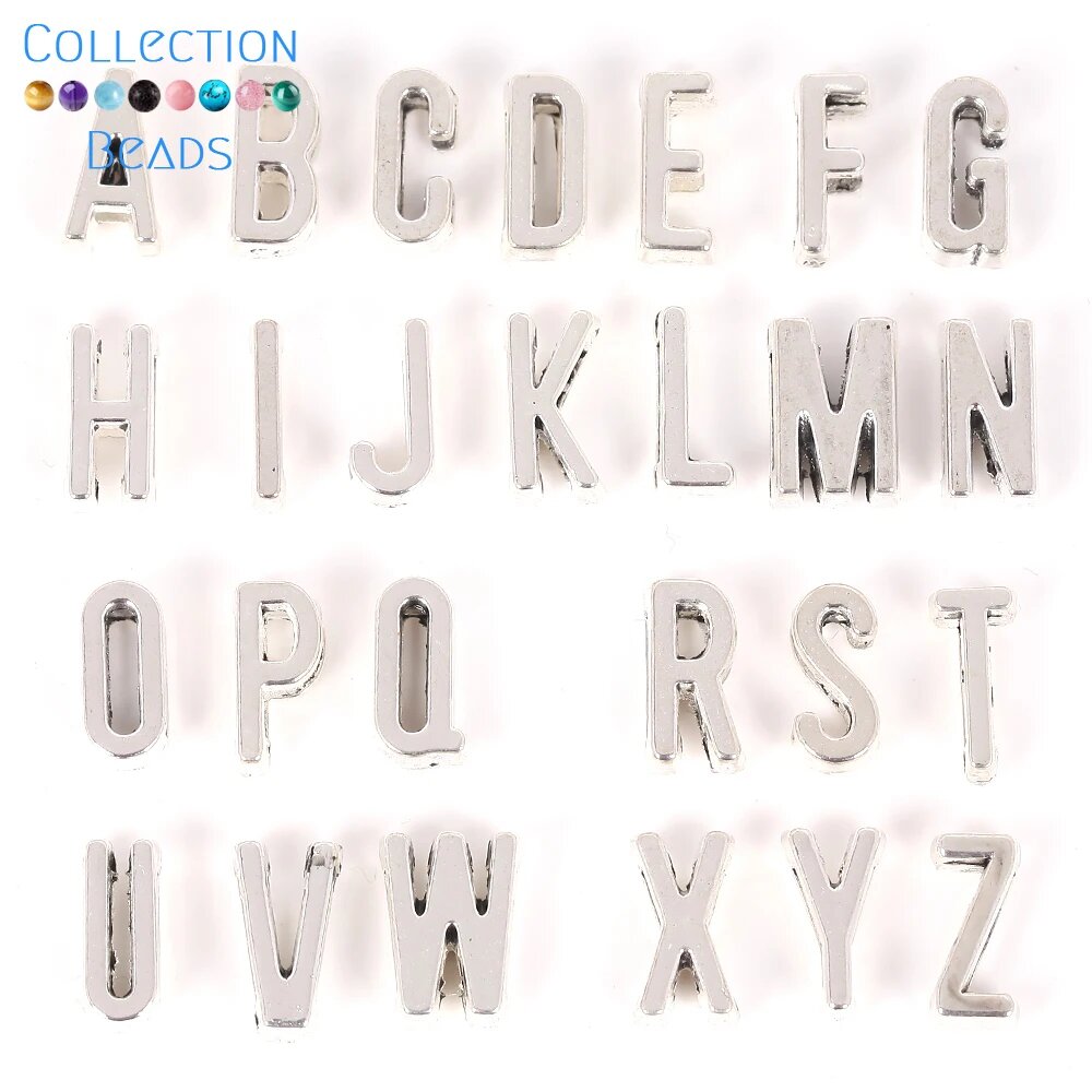 Бусины-буквы цинковый сплав 26 шт A-Z 26pcs