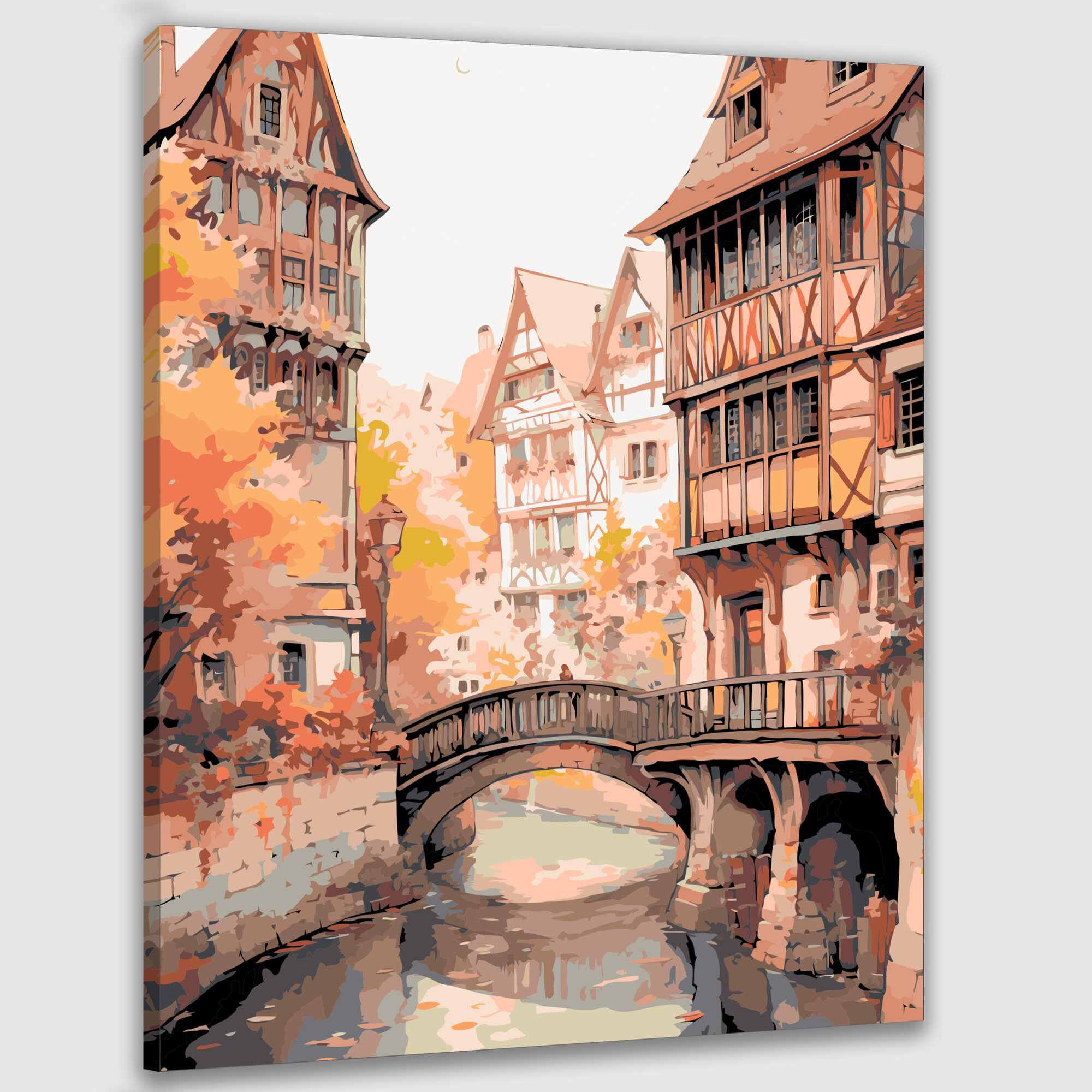 Картина по номерам 40x50 см, акварельная иллюстрация, стиль ар-нуво, плавные линии, органичные формы, гармония