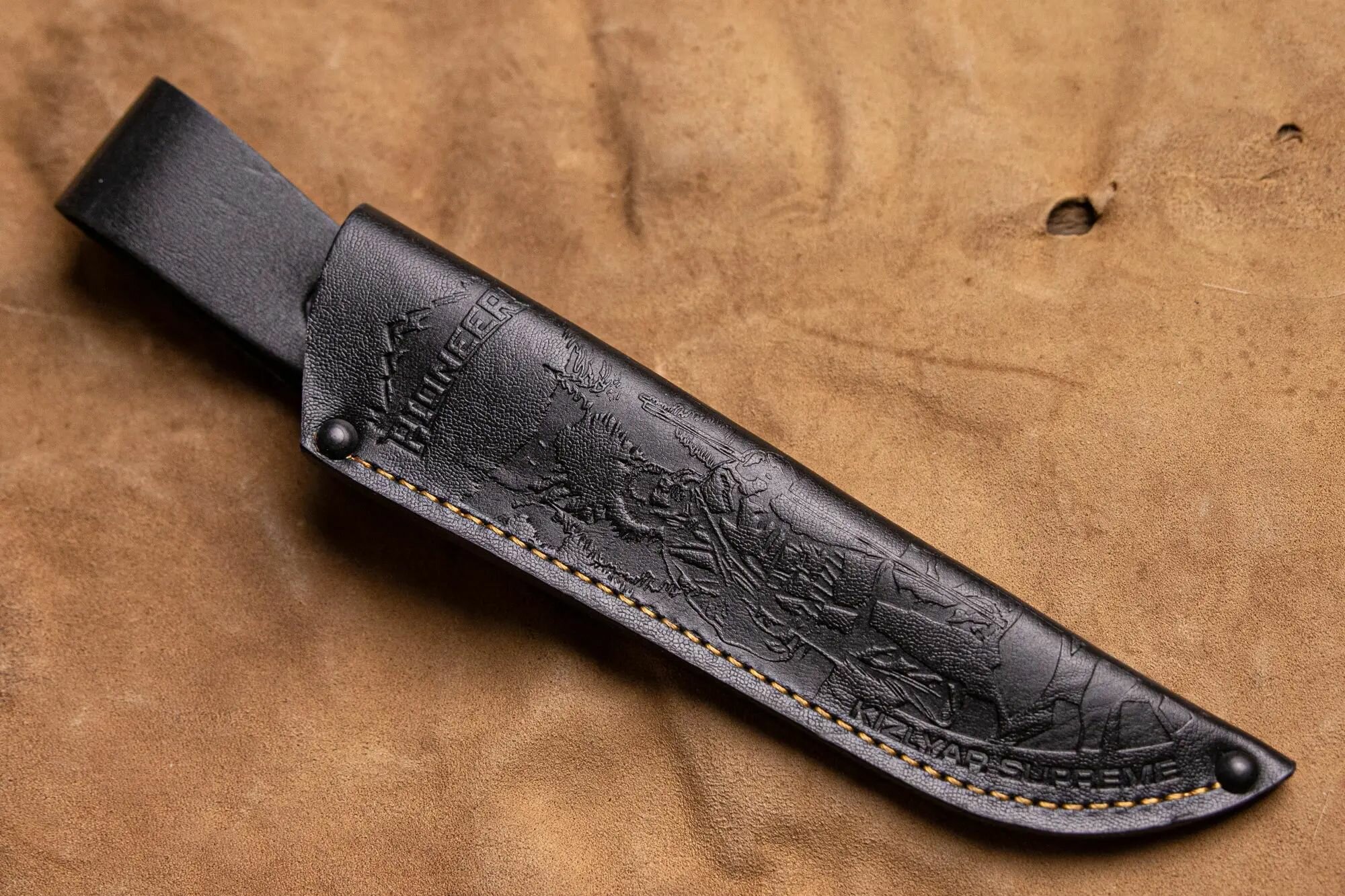 Ножны для ножа Pioneer Кожа Kizlyar Supreme Кизляр Суприм