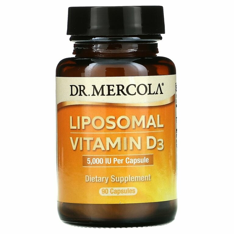 Капсулы Dr. Mercola Liposomal Vitamin D3, 5000 МЕ, 90 шт.