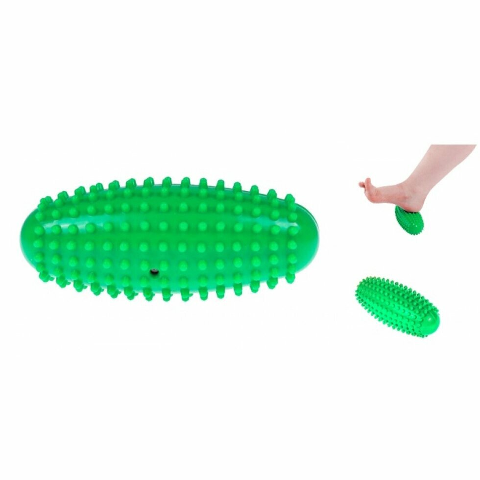 Массажный мяч Bradex «Дикий Огурец» DE0519, зеленый, 7x15 см