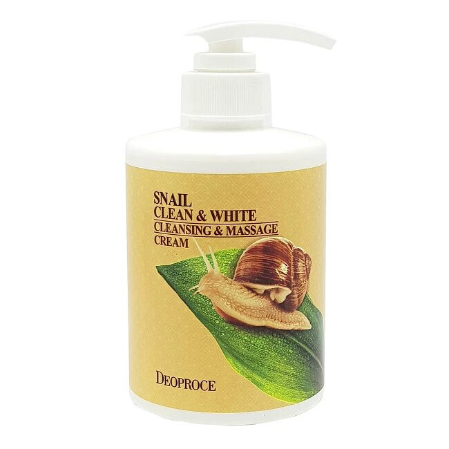 Массажный крем Deoproce "Snail Clean", очищающий, для лица и тела, 450мл