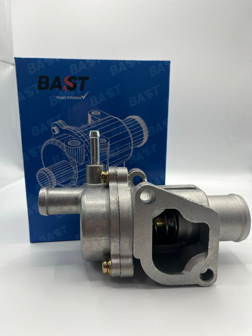 Термостат с корпусом ВАЗ-2190 Granta, OnDo, Vesta, X-Ray Largus до 2017 г. (со штуцером) OEM 2190-1306010-10 BAST BC 9032024