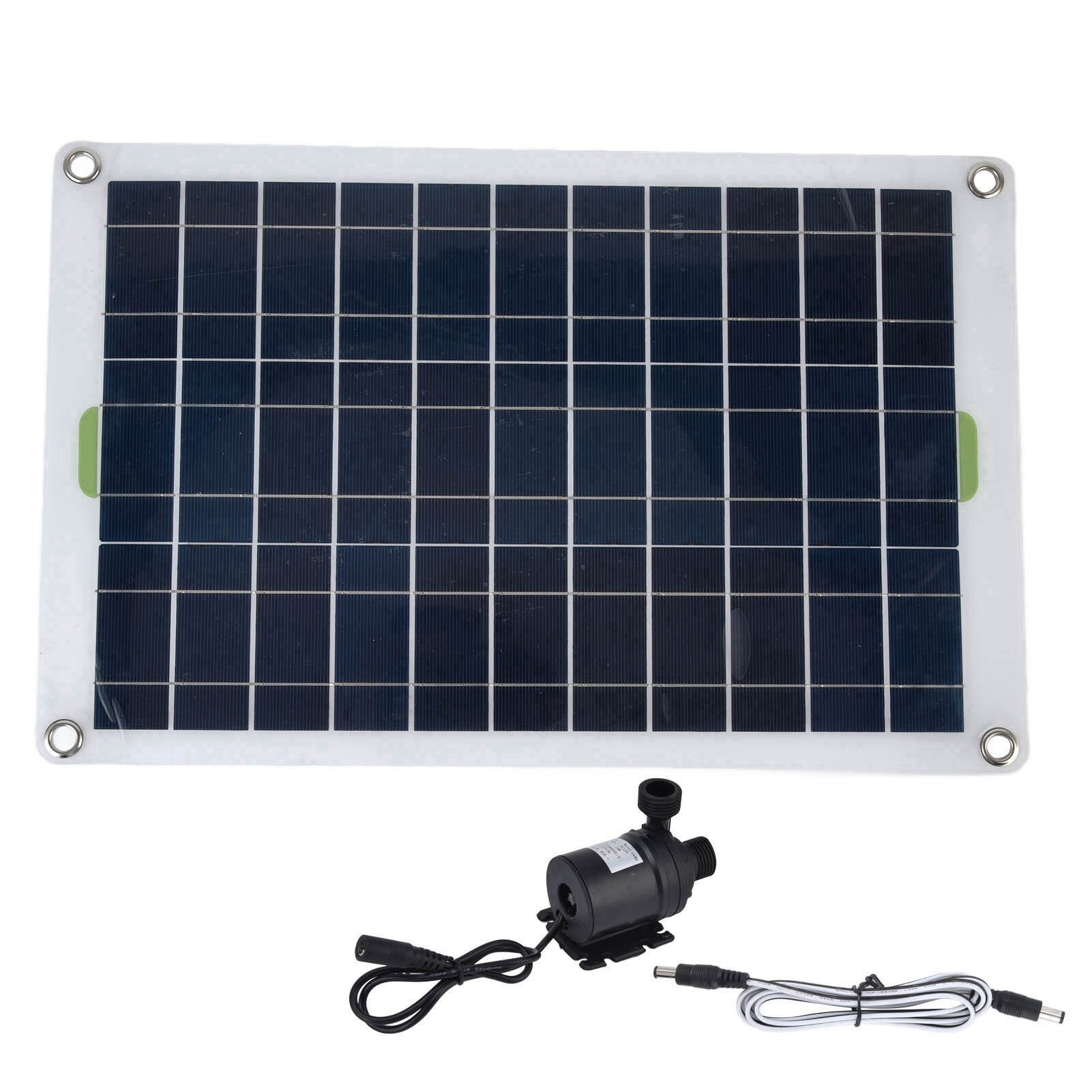 Solar Water Pump Kit Panel 800L/h 12V Low Noise DC Eco Friendly Sturdy Silicone Plastic Pond for Garden