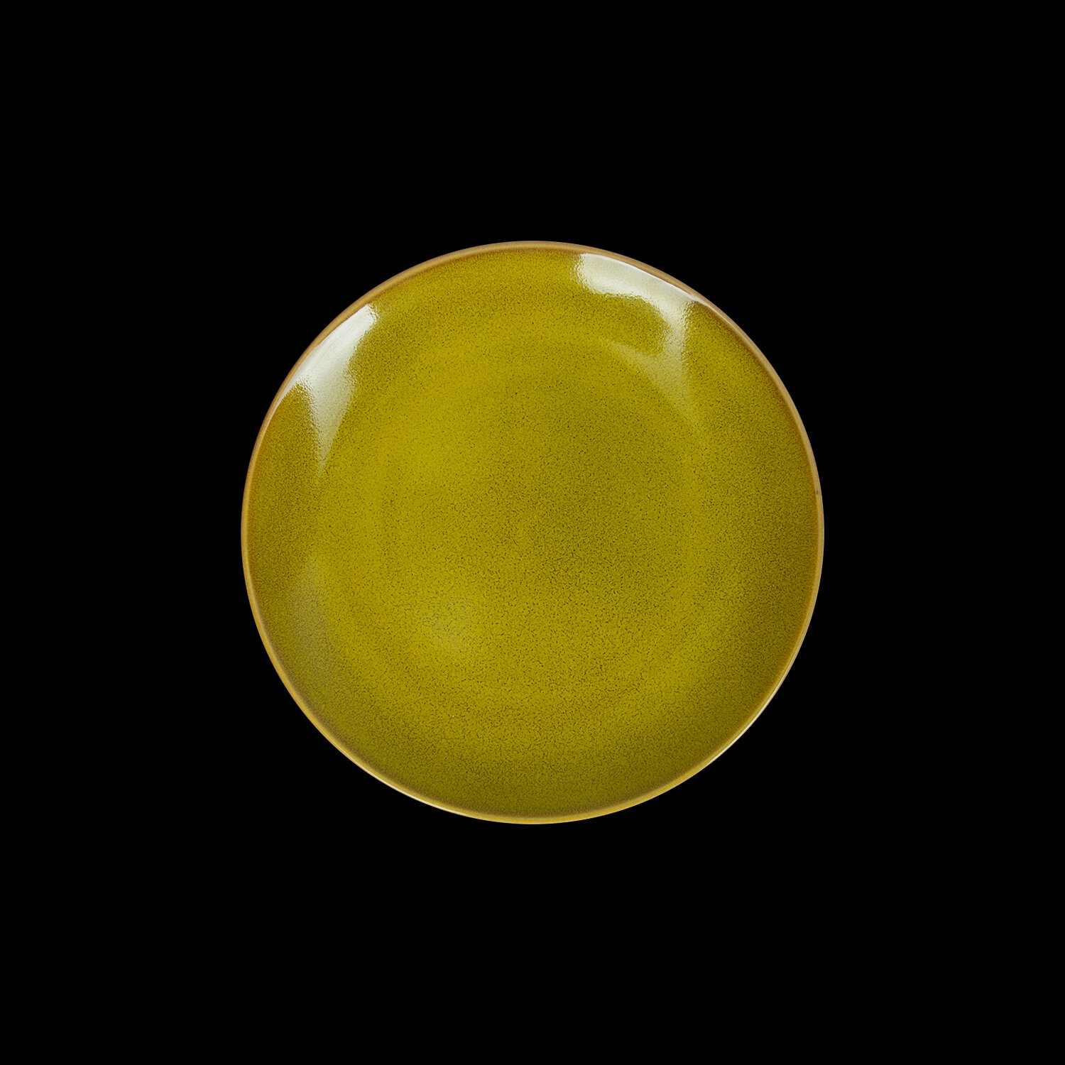 Тарелка мелкая 200 мм фарфоровая желтая для сервировки блюд KLEN