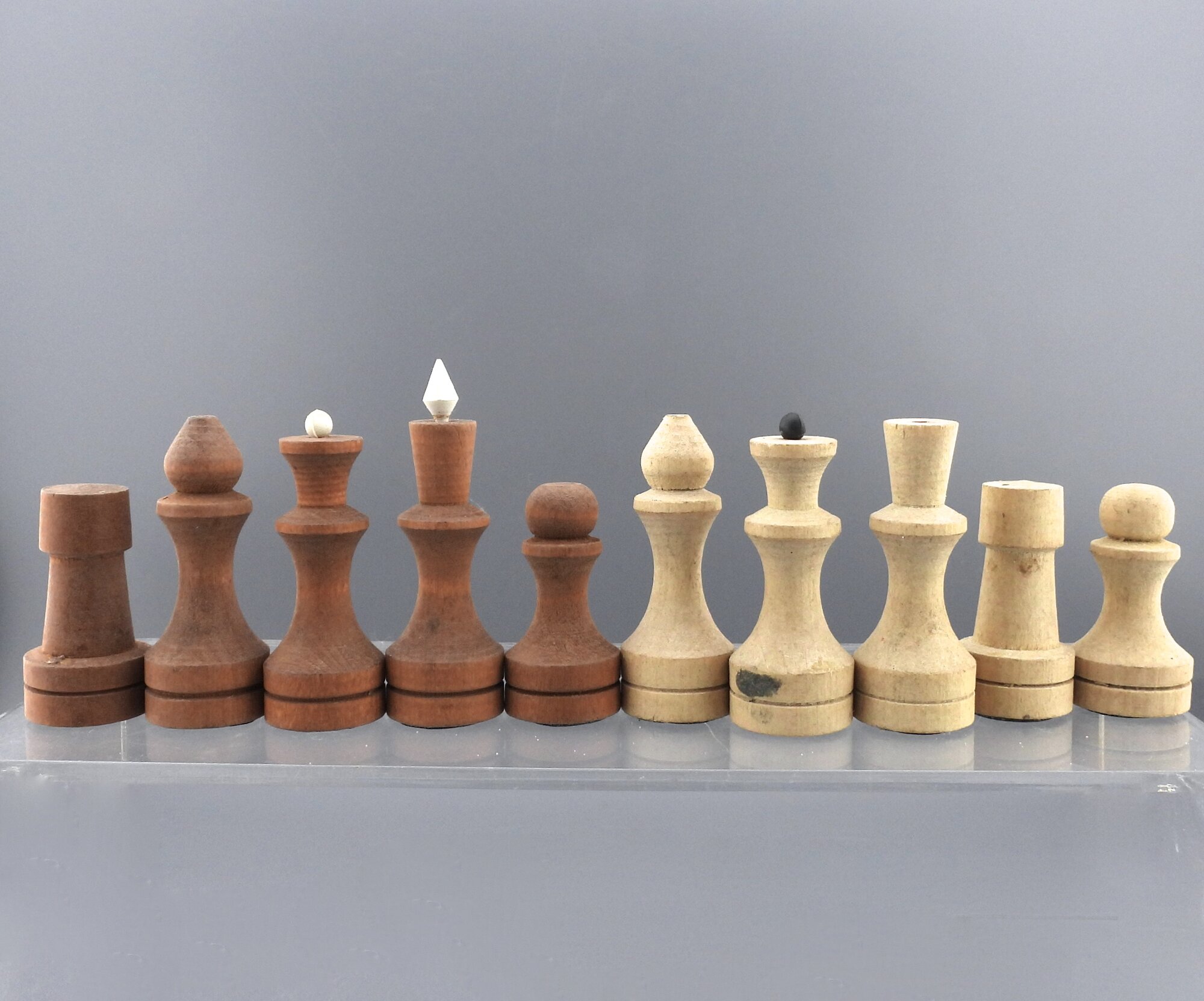 Шахматы "Обиходные" набор 22 шт Халтуринская фабрика культтоваров СССР 1980-е