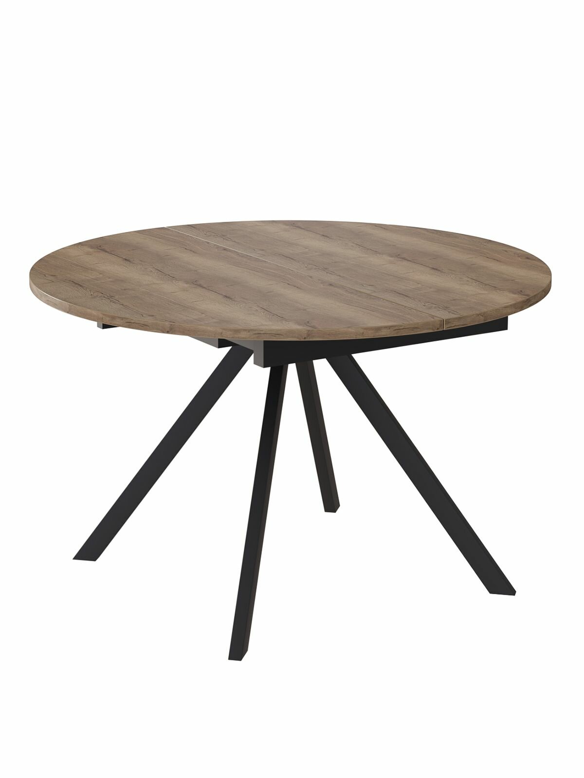 Стол обеденный локи D-1200(+380) EGGER: Дуб Галифакс Натуральный - Основание: Черное