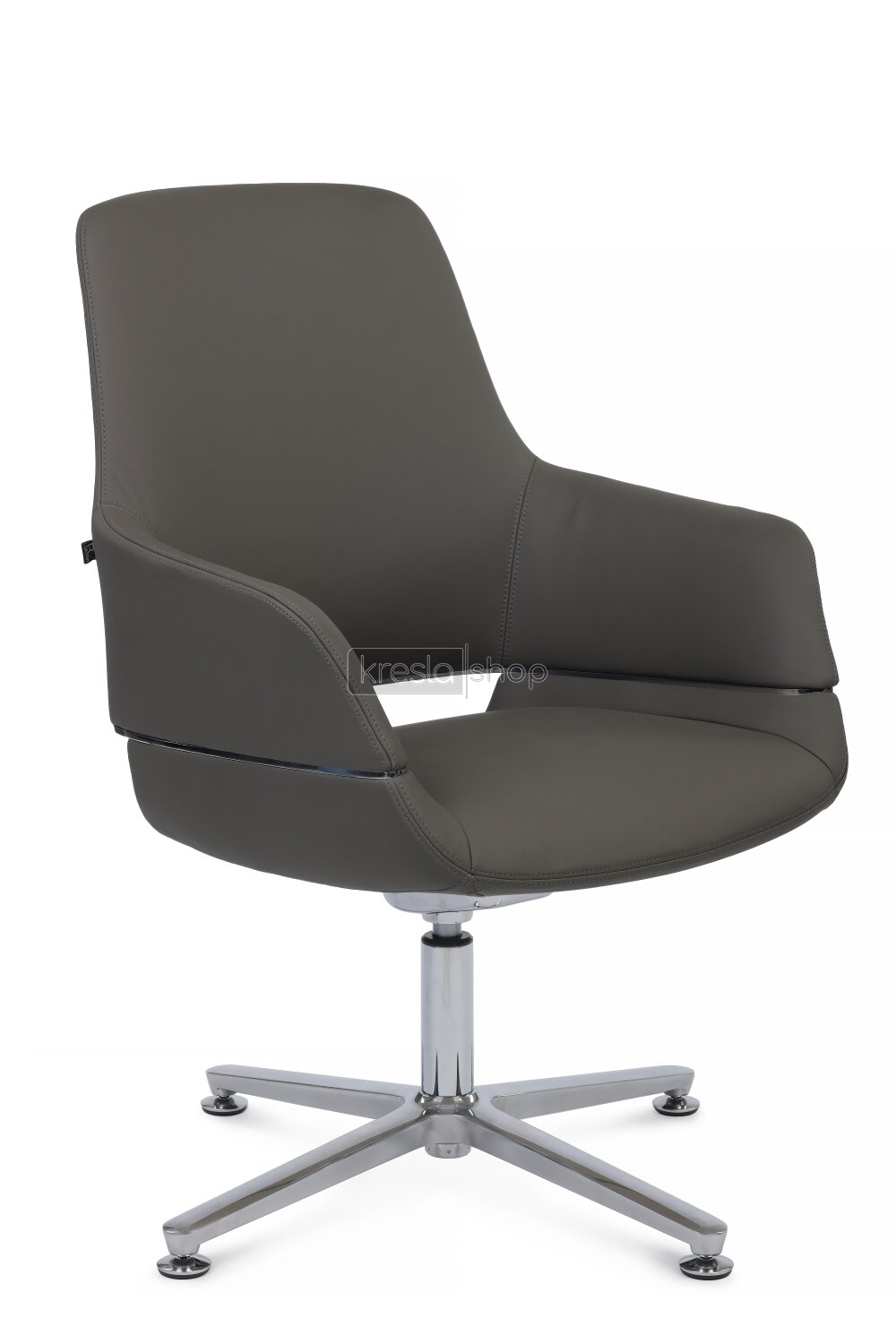 Кресло для переговорной Riva Design Fabio-ST C2518 серая кожа