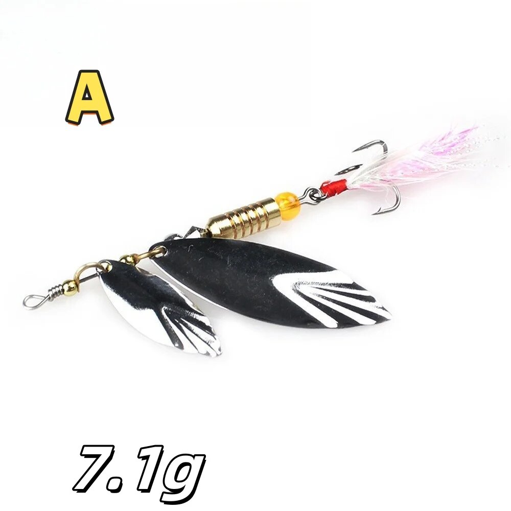Спиннер-приманка 7,1г/10г для ловли рыбы Черный, A-7.1g