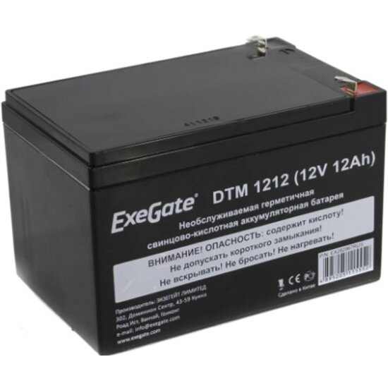 Батарея Exegate DTM 1212 12V 12Ah F2