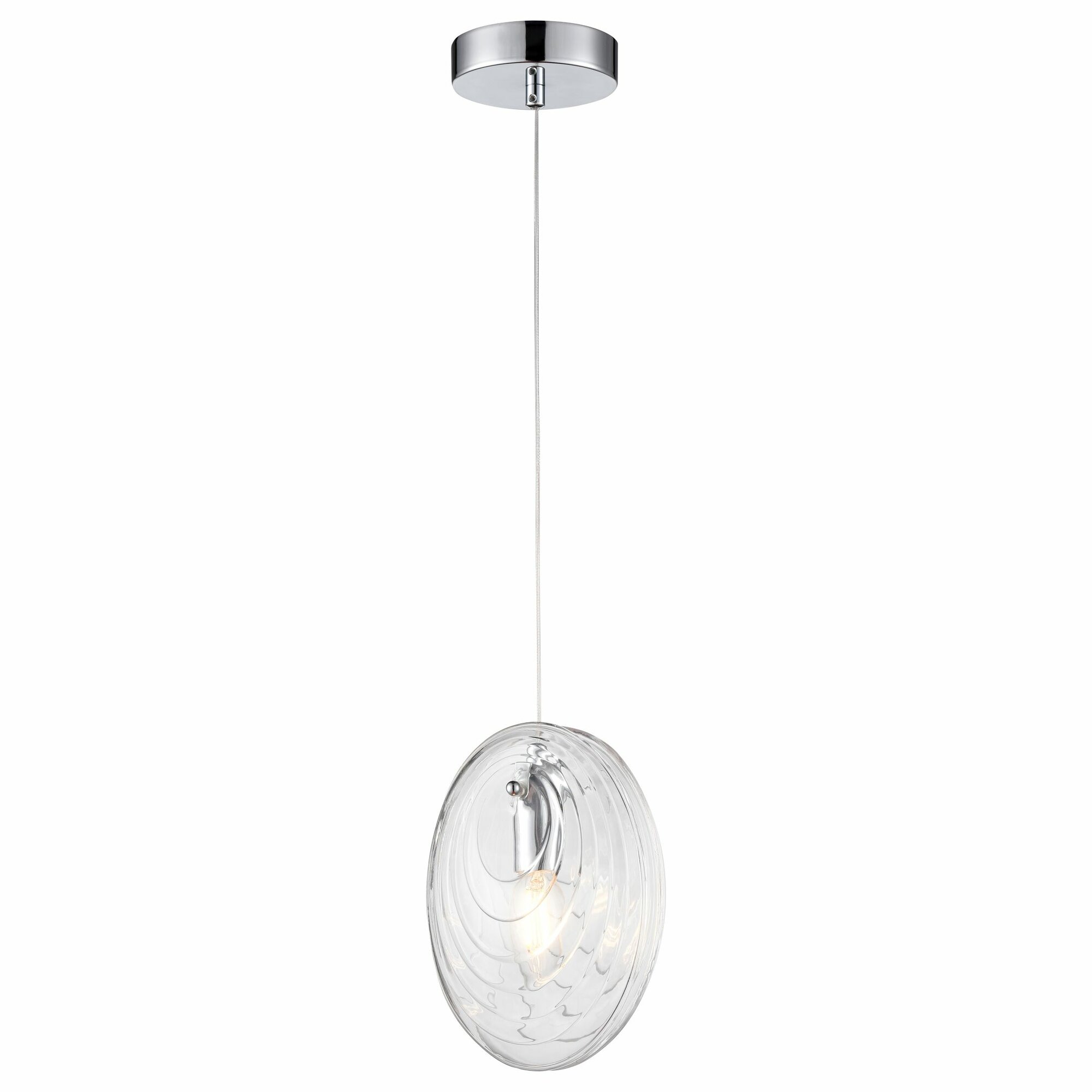 Подвесной светильник Velante Modern Style W150xL150xH200/1200 мм E14 цвет хром, арт. 364-106-01