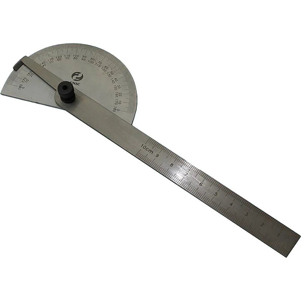 Угломер-транспортир, CNIC, с нониусом CNIC d 85, линейка L150 2808-023 47562, измерения и построения углов, предназначен