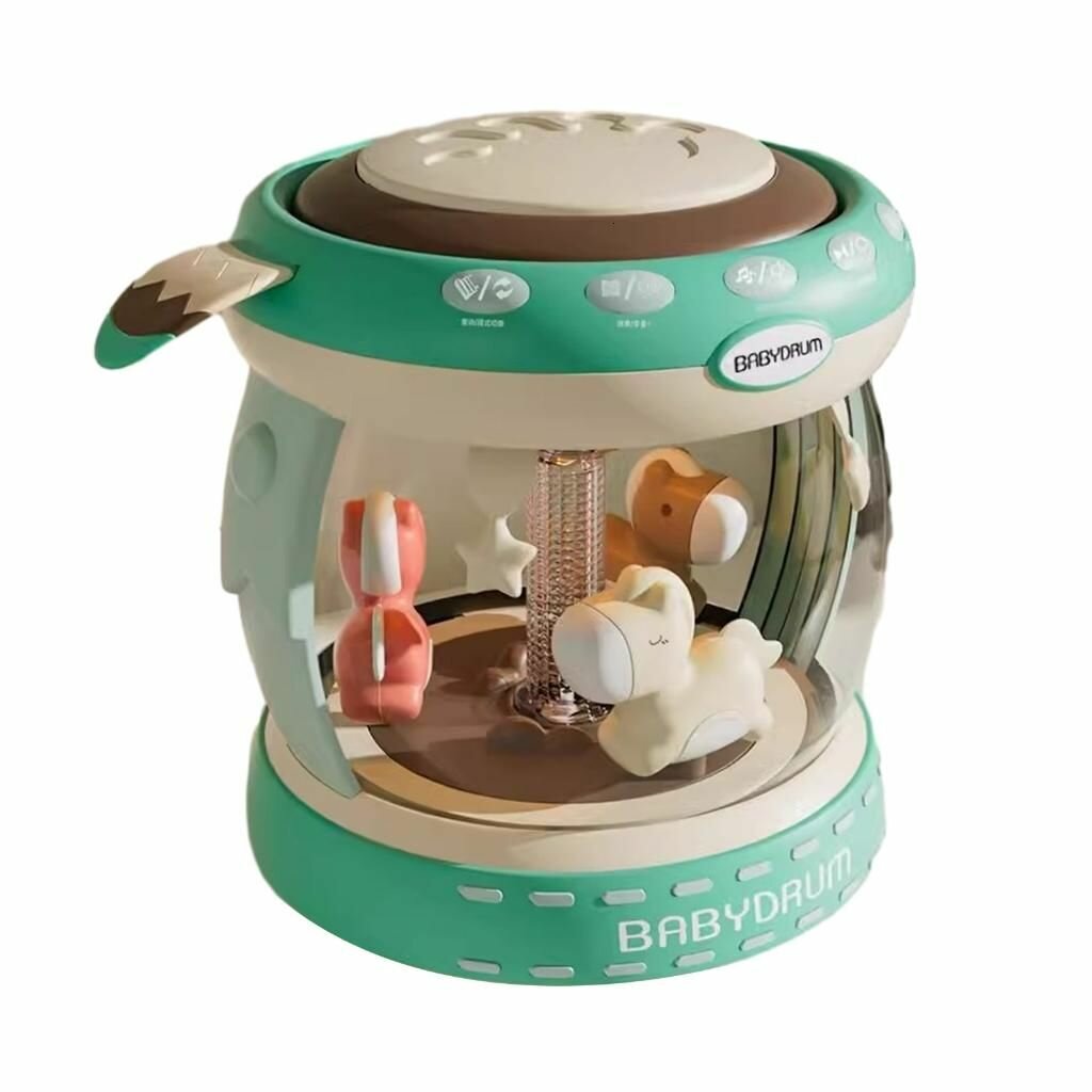 Детская игровая площадка с каруселью pat drum green