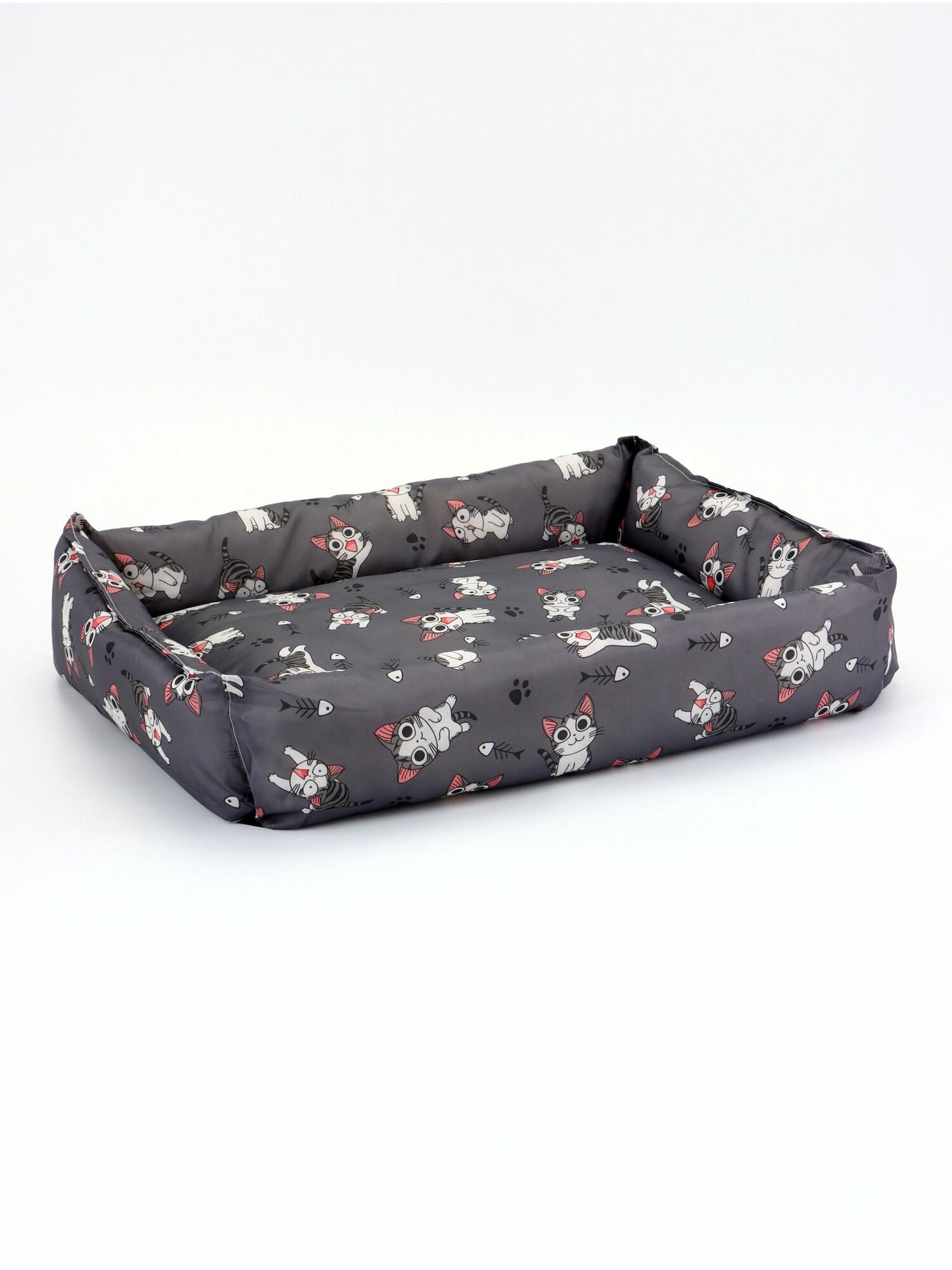 Лежанка для кошек, 60 45 15 см, серая