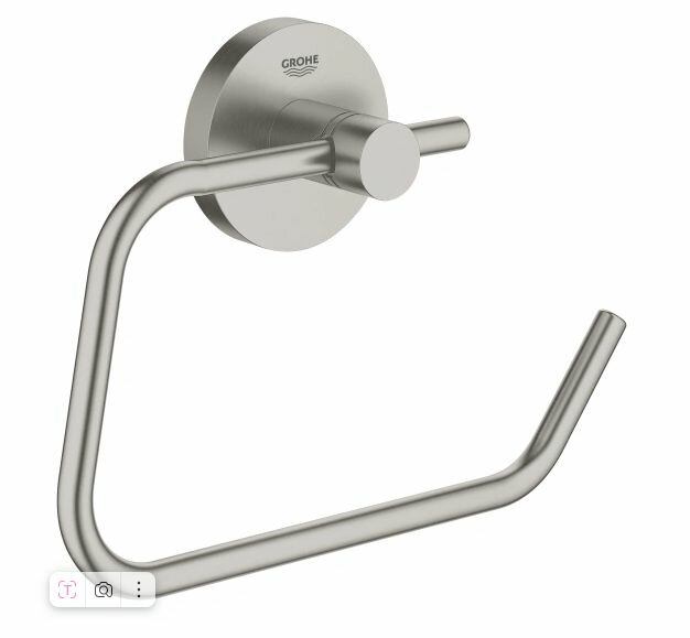 Держатель для туалетной бумаги GROHE Essentials без крышки, суперсталь 40689DC1