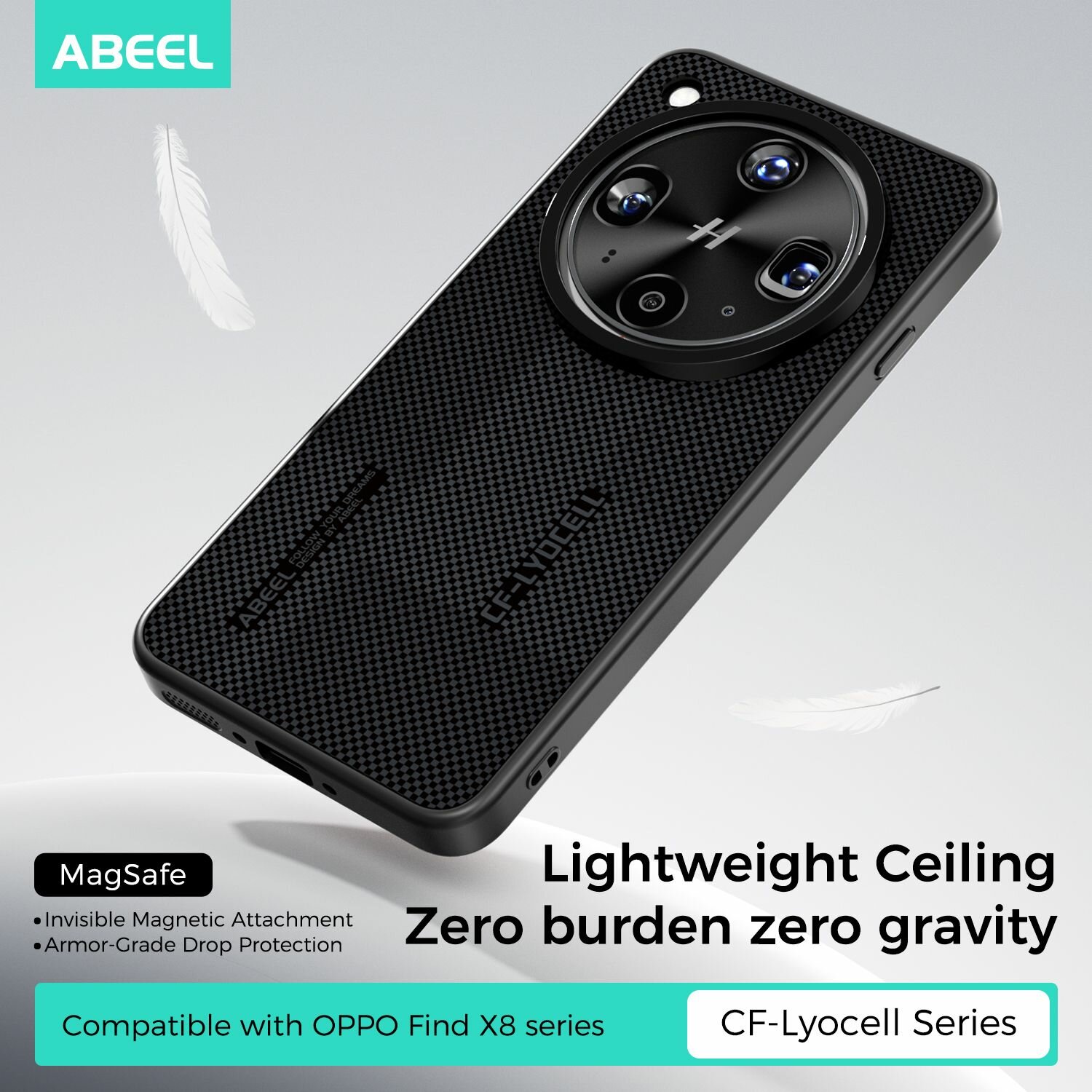 Чехол для Oppo Find X8 Ultra(Оппо найти X8 ультра) с функцией беспроводной зарядки Magsafe