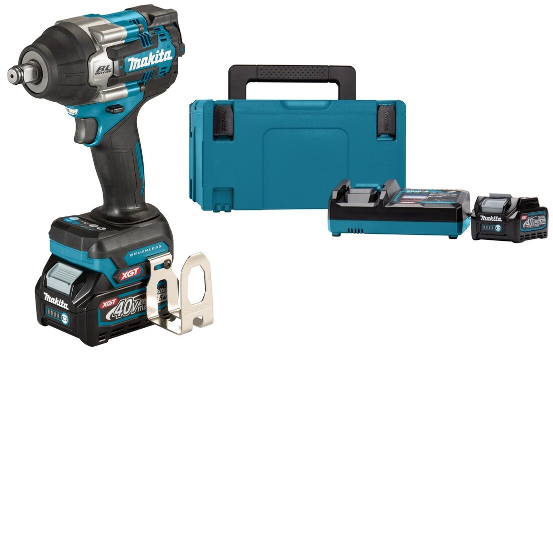 Аккумуляторный ударный гайковерт XGT 1/2" Makita TW007GD201 (2x2.5Ah, 40V, Li-Ion)