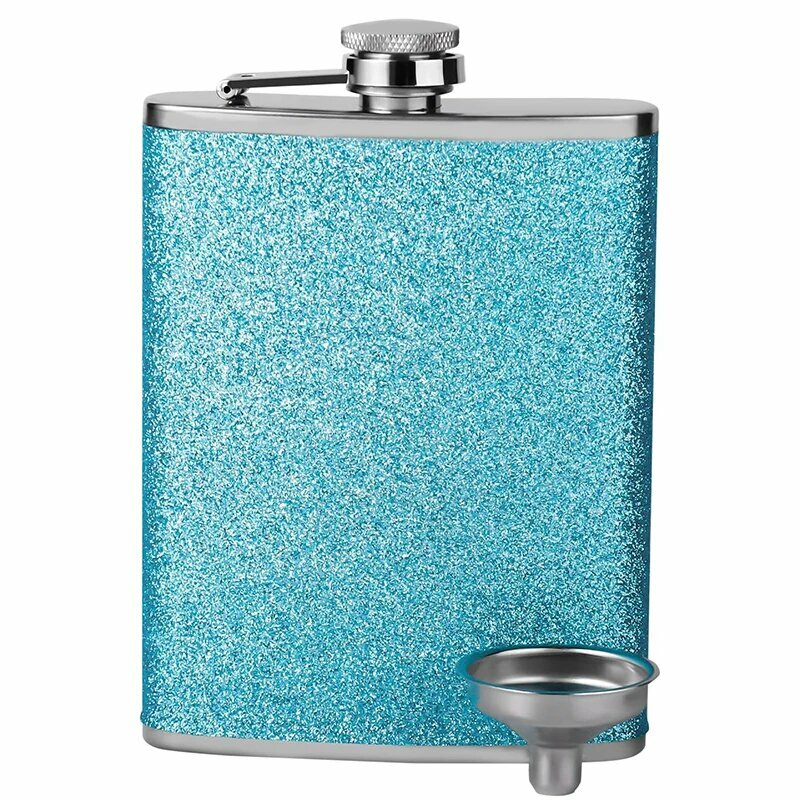 Фляга Blue 8 унций из нержавеющей стали