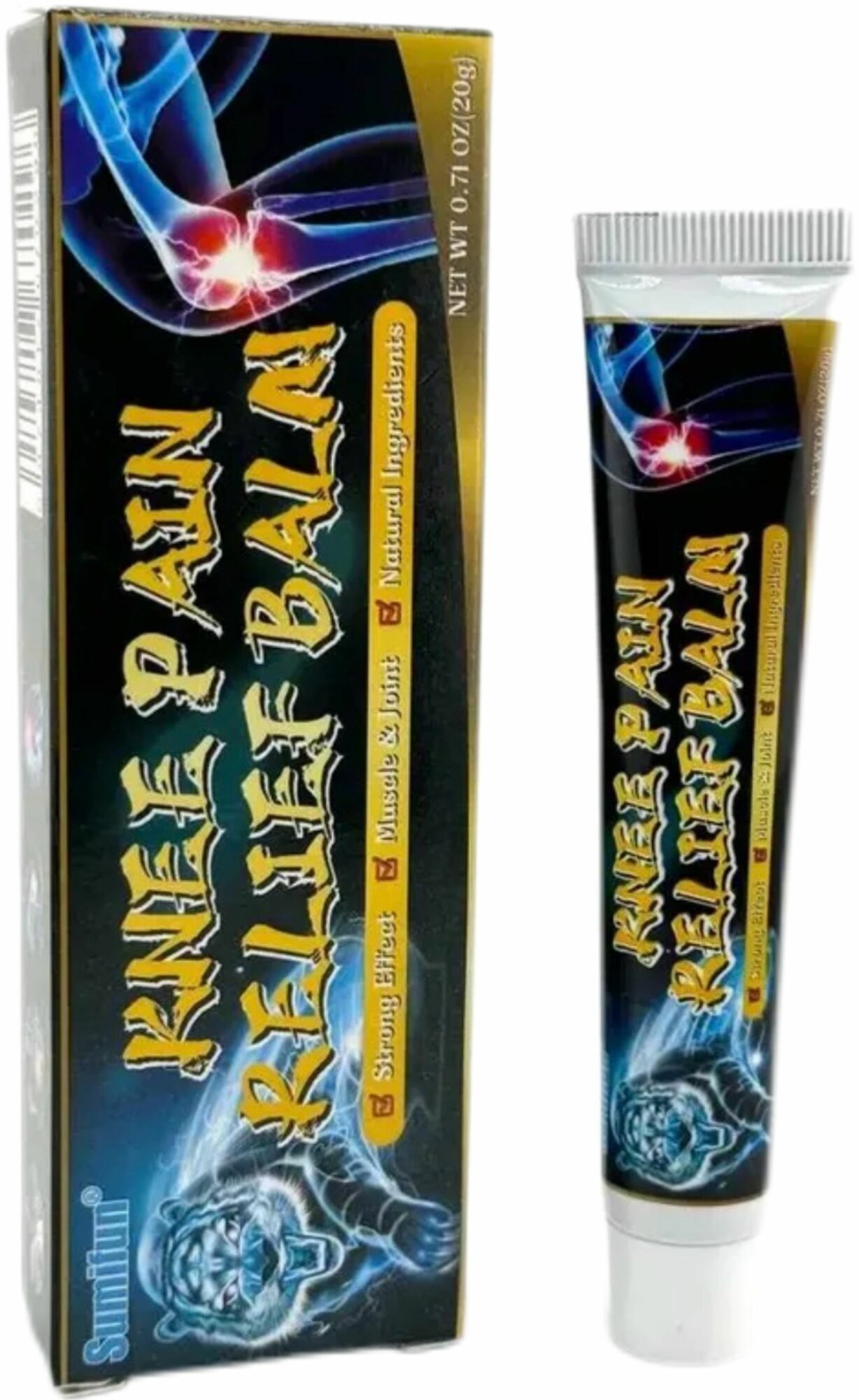 Sumifun Мазь от боли в суставах обезболивающая, тигровый бальзам, 20 гр