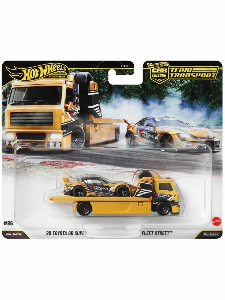Машинка Hot Wheels Team Transport FLF56- 20 Toyota GR Supra & Fleet Street