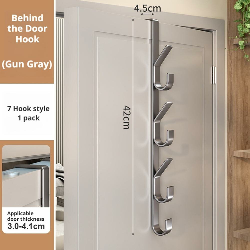 Навесные крючки на дверь, вертикальные, стальные, без сверления, для одежды, полотенец, сумок