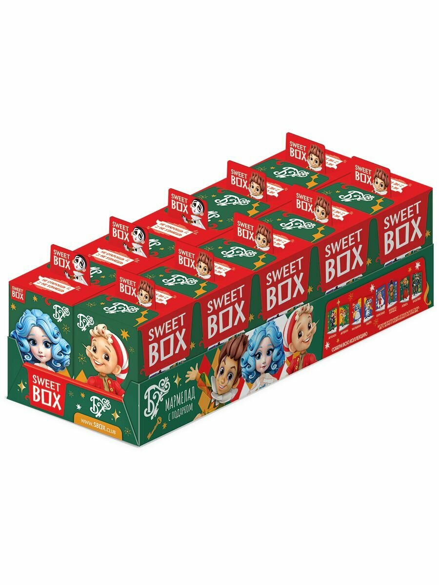 Sweet Box Конфитрейд Свитбокс фильм Буратино мармелад с 3Д игрушками,10 шт