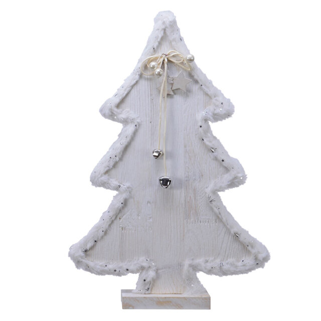 Деревянная елка Devilia Snow 40 см, Kaemingk, 551280-2