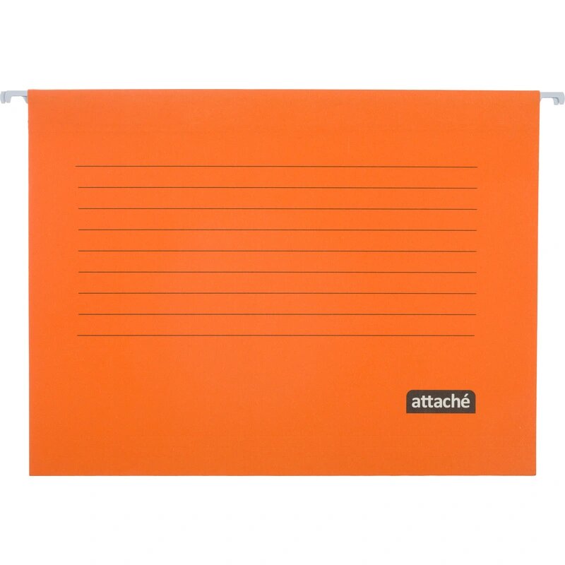 Папка подвесная Attache, А4, картон, оранжевый, до 200л, 5шт/уп