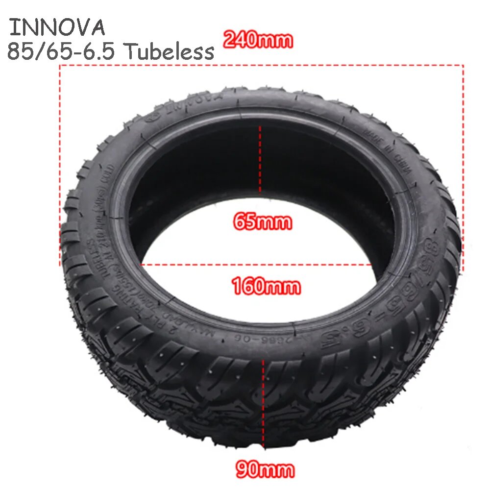 Бескамерная шина 85/65-6.5 Tubeless для Kugoo G-Booster G2 Pro
