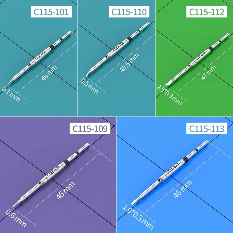 Жала для паяльника C115 C115-113 C115-117 C115-114 112 127 110 101 109 для паяльных станков JBC T115 Нано-паяльное жало