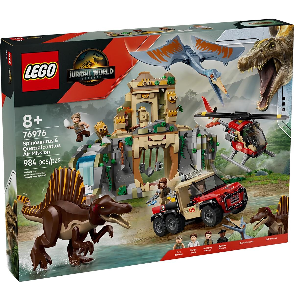 Конструктор LEGO Jurassic World 76976 Воздушная миссия Спинозавра и Кетцалькоатля