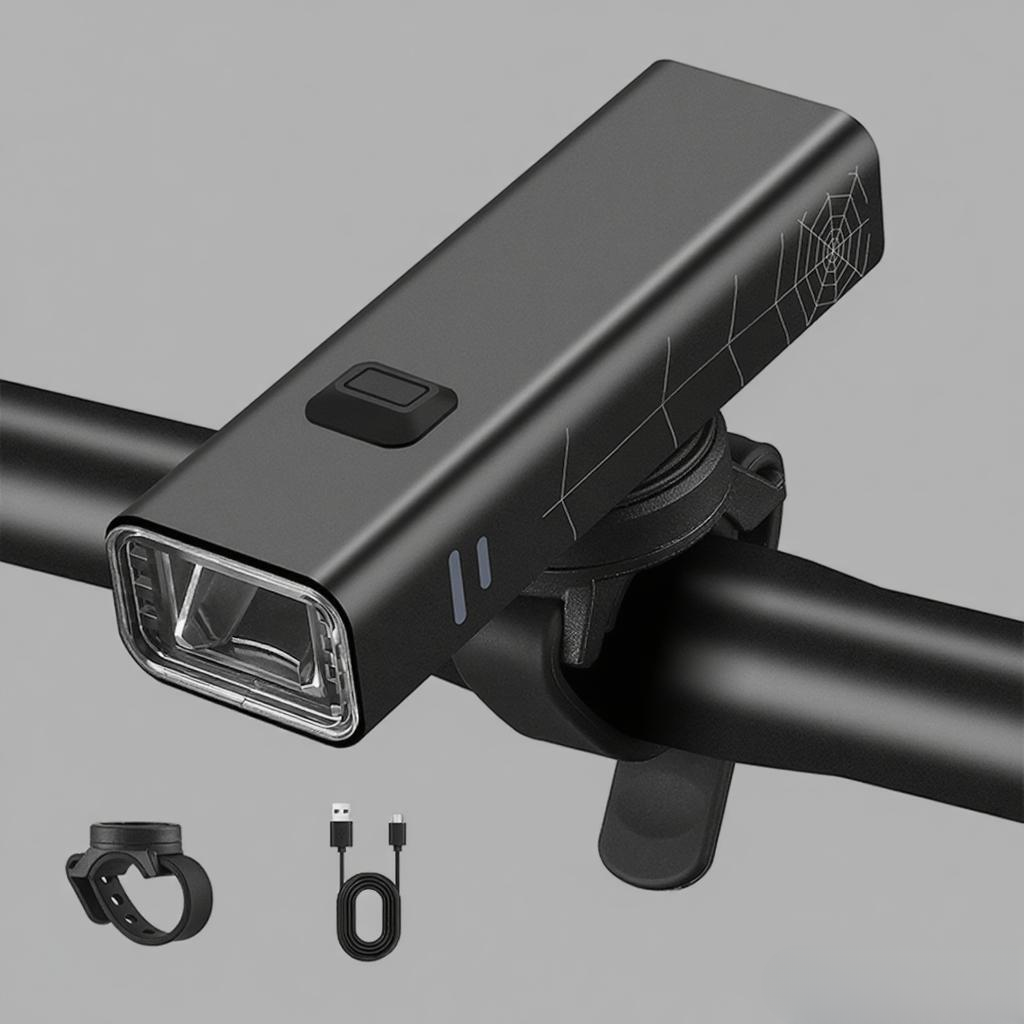 Высокояркий велосипедный фонарь из алюминиевого сплава USB-перезаряжаемый велосипедный фонарь с высокой светоотдачей Водонепроницаемый фонарь для шоссейного велосипеда Многорежимный велосипедный сигнальный фонарь