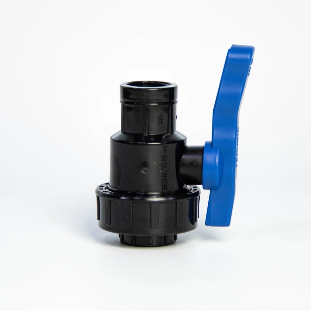 Кран Lammin Lm34113000015, для воды, ПНД, сталь, прямой, с ручкой-рычагом