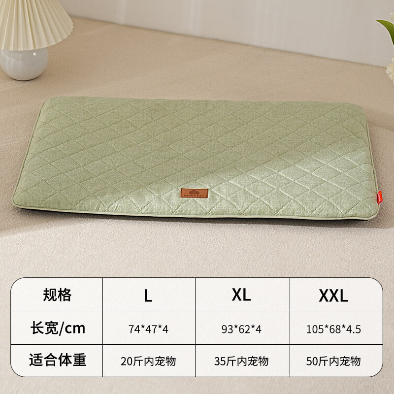 Четырехсезонный универсальный коврик для собачьей будки, летний влагопоглощающий дышащий съемный коврик из рами, легкий